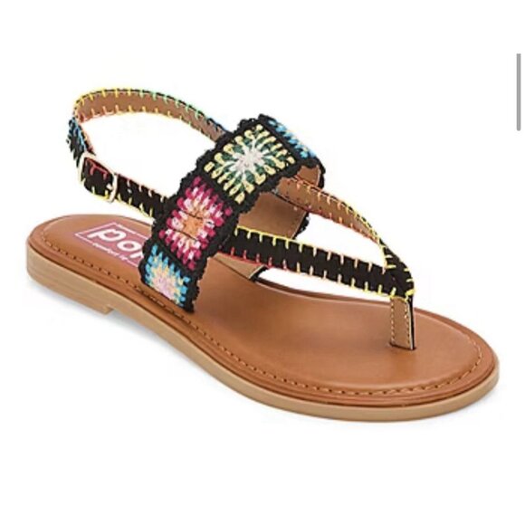 pop | Shoes | Pop Crochet Granny Square Colorful Spring Summer Sandals ...